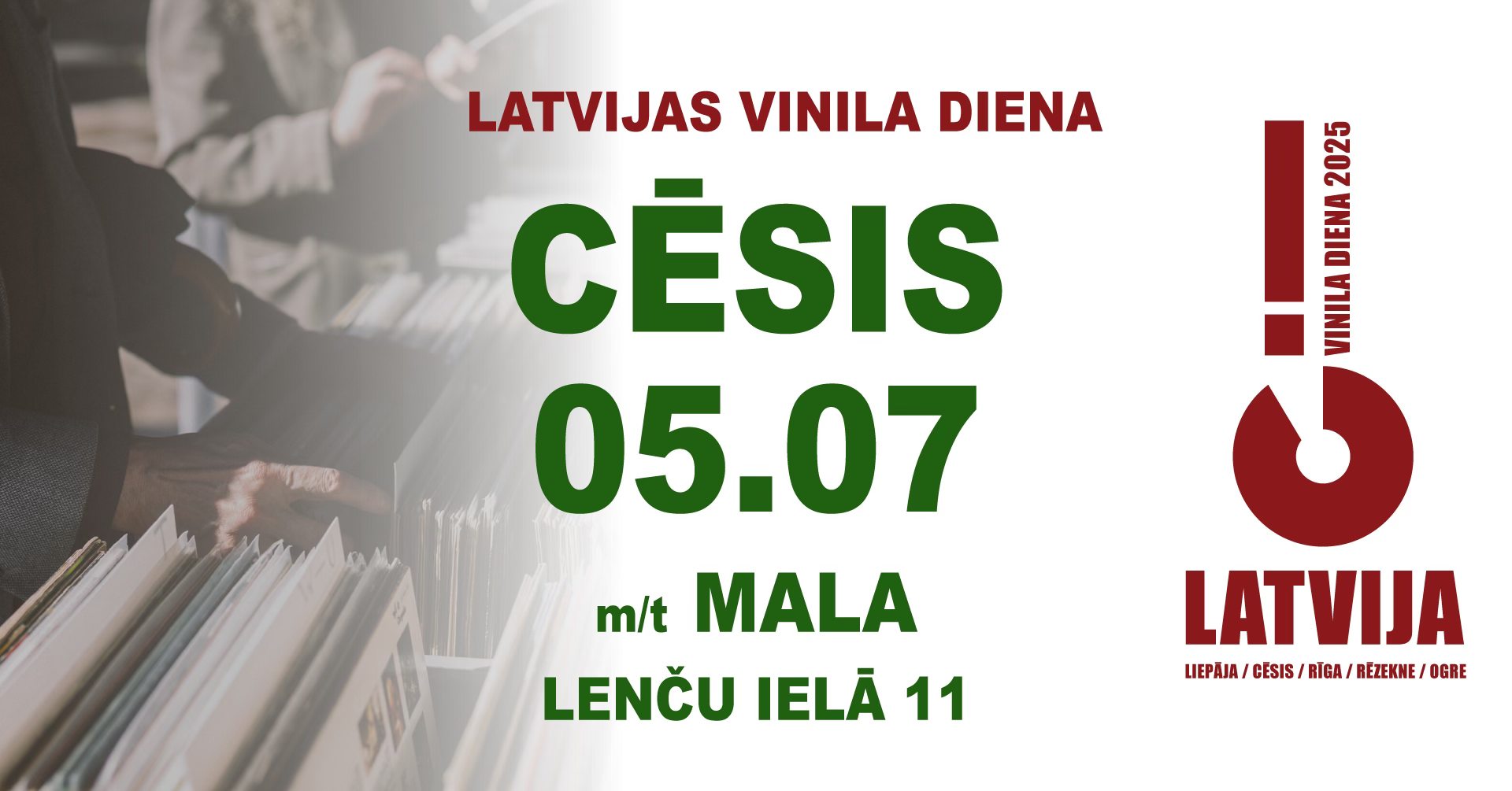 Latvijas Vinila diena 2025 | Pasākumi Cēsis